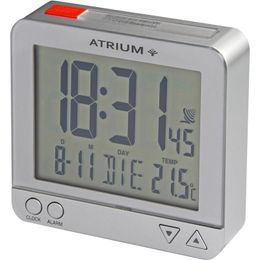 Atrium Funk-Reisewecker »A740-19« Reisewecker, Quarzwecker, Digitalwecker, Schlafzimmer, Snooze silberfarben Handlicher Funkwecker zum Verreisen