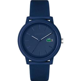 Lacoste Quarzuhr ».12.12« Armbanduhr, Herrenuhr, Mineralglas, Silikonarmband blau Angesagte Herrenarmbanduhr