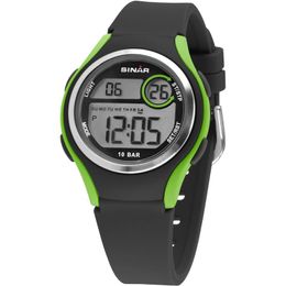 SINAR Chronograph Armbanduhr, Quarzuhr, Digitaluhr, Damen, Jugendliche, bis 10 bar wasserd. schwarz Topaktueller Chronograph
