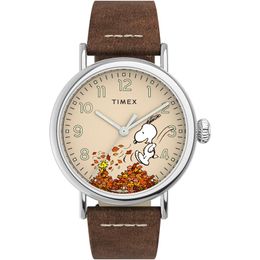 Timex Quarzuhr &raquo;PEANUTS WATERBURY STANDARD&laquo; Armbanduhr, Damenuhr, Leuchtzeiger, Mineralglas, analog braun Zauberhafte Armbanduhr f&uuml;r Damen
