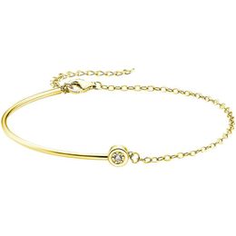 ANISTON JEWELRY & WATCHES Armband »Schmuck Geschenk Armband mit Zirkonia« mit Zirkonia (synth.) gelbgoldfarben-kristallweiß + kristallweiß 25 cm...
