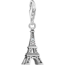 Thomas Sabo Charm-Einhänger »Eiffelturm mit weißem Zirkonia, 2074-643-21, 2075-414-39« mit Zirkonia (synth.) silberfarben-weiß + weiß...