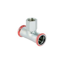 Geberit T-St&uuml;ck Mapress C-Stahl d= 35mmxRp 1/2x35mm, mit Innengewinde (21312)