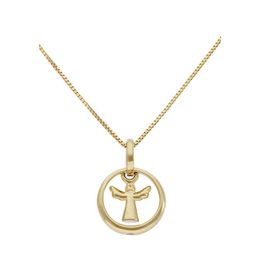 Firetti Kette mit Anhänger »Schmuck Geschenk Gold 375 Halsschmuck Halskette Goldkette Venezianer« mit Zirkonia (synth.) gelbgoldfarben Lieblicher...
