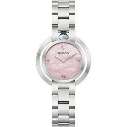 Bulova Quarzuhr &raquo;Rubaiyat&laquo; Armbanduhr, Damenuhr, Edelstahlarmband, analog silberfarben Stilvolle Damenarmbanduhr