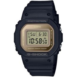 Casio G-SHOCK Chronograph Quarzuhr, Armbanduhr, Damen, Herren, digital, bis 20 bar wasserdicht schwarz-goldfarben Formschöner Chronograph für Sie &...