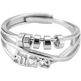 Firetti Fingerring »Schmuck Geschenk Silber 925 Damenring Silberring Antistress« Made in Germany silberfarben 3,5 g Mehrreihiger Anti-Stress Ring...