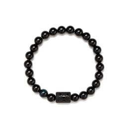 Firetti Armband »Schmuck Geschenk Armschmuck Armkette Edelstein Sternzeichen« Made in Germany - mit Onyx und Geburtsstein schwarz-blau +...