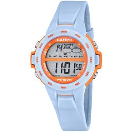 Calypso Watches Chronograph »Junior Collection« Kinderuhr, Damenuhr, Quarzuhr, Armbanduhr, Digitaluhr, bis 10 bar wasserd. hellblau Cooler Chronograph