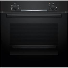 Bosch Einbaubackofen Serie 2 »HBA510BA3« mit Teleskopauszug nachrüstbar 3D-Heißluft für gleichzeitiges Backen & Braten auf bis zu 3 Ebenen Schwarz