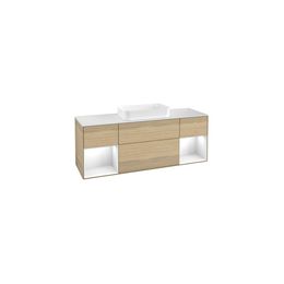Villeroy & Boch V&B Waschtischunterschrank Abdeckplatte wh. m Finion 160x60cm, Reg glo wh. Lac, Oak Veneer ; Villeroy & Boch (F331GFPC)