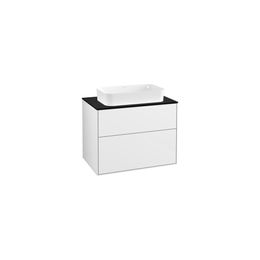 Villeroy & Boch V&B Waschtischunterschrank Wandbeleuchtung Finion 80x60,3cm, Abd.-Pl. bla m, glo wh. Lac ; Villeroy & Boch (G22200GF)