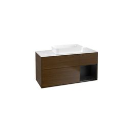 Villeroy & Boch V&B Waschtischunterschrank Wandbeleuchtung Finion 120x60 cm, Reg re bla m Lac, wal veneer ; Villeroy & Boch (G711PDGN)