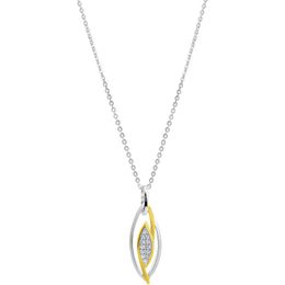 Firetti Kette mit Anhänger »Schmuck Geschenk Silber 925 Halsschmuck Halskette Ankerkette« mit Zirkonia (synth.)...