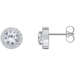 Thomas Sabo Paar Ohrstecker »Schmuck Silber 925 Ohrringe Halo, H2304-051-14« mit Zirkonia (synth.) silberfarben-kristallweiß + kristallweiß 9 mm...