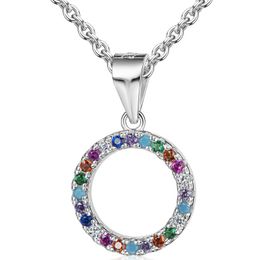 Firetti Kette mit Anhänger »Schmuck Geschenk Silber 925 Halsschmuck Halskette Regenbogen« Made in Germany - mit Zirkonia (synth.)...