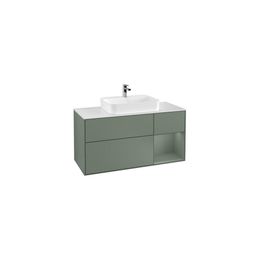 Villeroy & Boch V&B Waschtischunterschrank Wandbeleuchtung Finion 120cm, Pl w m, Reg re Oli. m, Oli. m Lac ; Villeroy & Boch (G421GMGM)