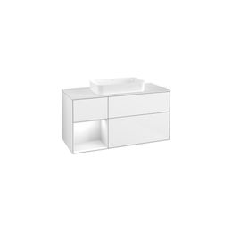 Villeroy & Boch V&B Waschtischunterschrank Wandbeleuchtung Finion 120x60 cm, Rg r glo wh. Lac, glo wh. Lac ; Villeroy & Boch (G701GFGF)
