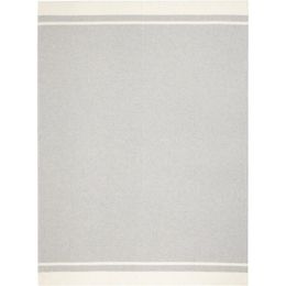 Biederlack Wolldecke &raquo;Arezzo Stripe&laquo; mit recycelter Wolle grau-natur Obermaterial: 100% Wolle B/L: 150 cm x 200 cm