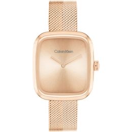 Calvin Klein Quarzuhr »CK ADORE« Armbanduhr, Damenuhr, Edelstahlarmband, analog roségoldfarben Gehäuse aus roségoldfarben IP-beschichtetem Edelstahl