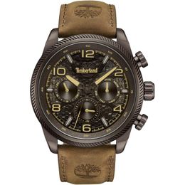 Timberland Multifunktionsuhr »HENNIKER II« Quarzuhr, Armbanduhr, Herrenuhr, Datum, Lederarmband braun Mondäne Multifunktionsuhr für Herren