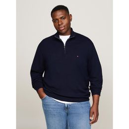 Tommy Hilfiger Big & Tall TOMMY HILFIGER BIG & TALL Troyer »BT-PIMA ORG CTN CASHMERE ZMOCK-B« Große Größen Desert Sky XXL XXL Pullover von Tommy Hilfiger Menswear