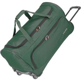 Travelite Reisetasche &raquo;Basics Fresh, 71 cm, schwarz&laquo; Duffle Bag Reisegep&auml;ck Reisebag mit Rollen Dunkelgr&uuml;n