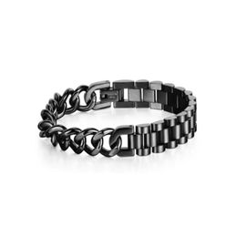 Firetti Edelstahlarmband »Schmuck Geschenk Armband Panzerkette kombiniert, verstellbar« schwarz Klassisches und stylisches Panzerkettenarmband