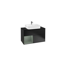 Villeroy & Boch V&B Waschtischunterschrank Finion 100, Pl w m, Rg li Oli. m Lac, bla m Lac ; Villeroy & Boch (F112GMPD)