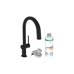 Hansgrohe Sp&uuml;ltisch-Einhebelmischer Aqittura M91 m Ausz.-Ausl., 1j, Start Set, matt-sw (76801670)