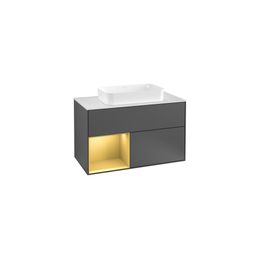 Villeroy & Boch V&B Waschtischunterschrank Wandbeleuchtung Finion 100, Pl wh. m, Reg li gol m, Anthrac. m ; Villeroy & Boch (G241HFGK)