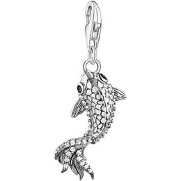 Thomas Sabo Charm-Einhänger »Koi mit Zirkoniasteinen, 2170-643-21« mit Zirkonia (synth.) silberfarben-schwarz-weiß + schwarz-weiß Charm-Anhänger...