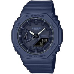 Casio G-SHOCK Chronograph Quarzuhr, Armbanduhr, Damen, Herren, digital, bis 20 bar wasserdicht nachtblau Modischer Chronograph für Sie & Ihn