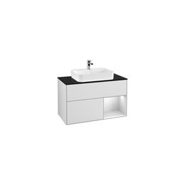 Villeroy & Boch V&B Waschtischunterschrank Finion 100, Pl b m, Reg re wh. m Lac, wh. m Lac ; Villeroy & Boch (F372MTMT)