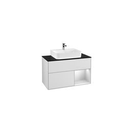 Villeroy & Boch V&B Waschtischunterschrank Finion 100, Pl b m, Reg re wh. m Lac, wh. m Lac ; Villeroy & Boch (F122MTMT)