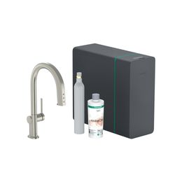 Hansgrohe Sp&uuml;ltisch-Einhebelmischer Aqittura M91 SodaSys 210, Ausl, Start Set, ED (76806800)