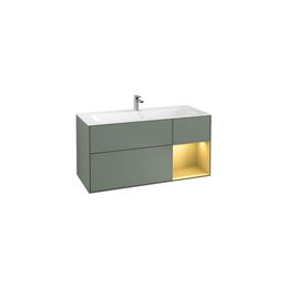 Villeroy & Boch V&B Waschtischunterschrank Wandbeleuchtung Finion 119,6x59,1cm, Reg re gol m, Oli. m Lac ; Villeroy & Boch (G070HFGM)