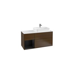 Villeroy & Boch V&B Waschtischunterschrank Finion 120cm, Pl w m, Reg li bla m Lac, wal ven ; Villeroy & Boch (F391PDGN)
