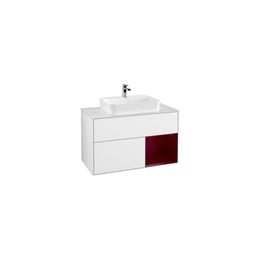Villeroy & Boch V&B Waschtischunterschrank Finion 100, Pl wh. m, Reg re Peo, glo wh. Lac ; Villeroy & Boch (F371HBGF)