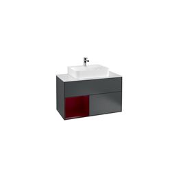Villeroy & Boch V&B Waschtischunterschrank Finion 100, Pl bla m, Reg li Peo, md bl. m Lac ; Villeroy & Boch (F111HBHG)