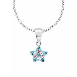 Prinzessin Lillifee Silberkette »Stern, 2013183« mit Kristallstein Silber-925-blau-rosa-weiß Verspielter Kinderschmuck