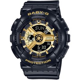 CASIO Baby-G Chronograph Quarzuhr, Armbanduhr, Damenuhr, Stoppfunktion, digital, Timer schwarz Extravaganter Chronograph für Damen
