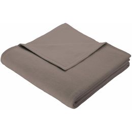 Biederlack Wohndecke »Cotton Home« im Uni Design, Kuscheldecke taupe Obermaterial: 70% Baumwolle, 30% Polyacryl B/L: 150 cm x 200 cm