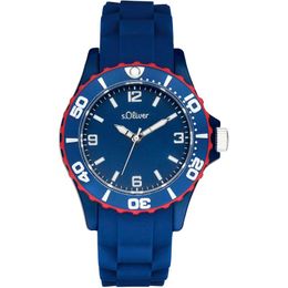 s.Oliver Quarzuhr Armbanduhr, Kinderuhr, analog, Silikonarmband, Geschenkidee dunkelblau Trendstarke Armbanduhr f&uuml;r Kids & Teens