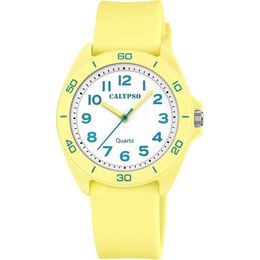 Calypso Watches Quarzuhr »Junior Collection« Armbanduhr, Kinderuhr, bis 10 bar wasserdicht, ideal als Geschenk gelb Moderne Armbanduhr für Mädchen...