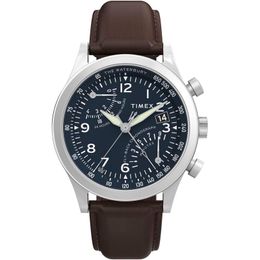 Timex Chronograph »WATERBURY TRADITIONAL« Quarzuhr, Armbanduhr, Herrenuhr, Datum, Leuchtzeiger, Stoppfunktion dunkelbraun Funktionaler Chronograph...