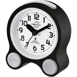 MASTER TIME Funkwecker Quarzwecker, automatischer Kalender schwarz Formschöner Funkwecker
