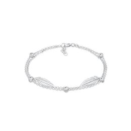 Elli Armband &raquo;Feder Layer 925 Silber, mit Kristallen von Swarovski &laquo; Silber 16 cm Armband f&uuml;r Damen mit Swarovski Kristallen verleiht jedem Outfit...