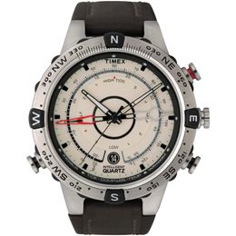 Timex Quarzuhr &raquo;TIDE/TEMP/COMPASS&laquo; Armbanduhr, Herrenuhr, Datum, Leuchtzeiger, Mineralglas, analog dunkelbraun Moderne Armbanduhr f&uuml;r Herren