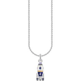 Thomas Sabo Kette mit Anhänger »Raketen-Anhänger, KE2225-347-7-L45V« mit Glas-Keramik Stein, Zirkonia (synth.)...